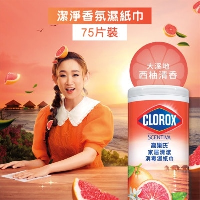 CLOROX Clorox Disinfecting Wipes Grapefruit 75s | Papers | Watsons Hong Kong