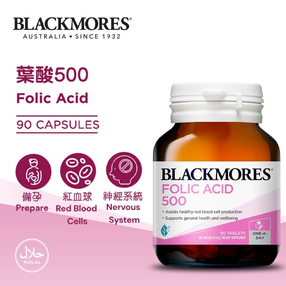 BLACKMORES Blackmores Folic Acid 500 90 Tablets | Health foods and ...