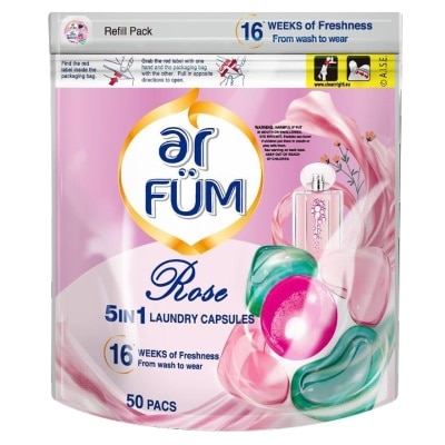 AR FUM arFum 5in1 Laundry Capsules Rose 50s | Household | Watsons Hong Kong