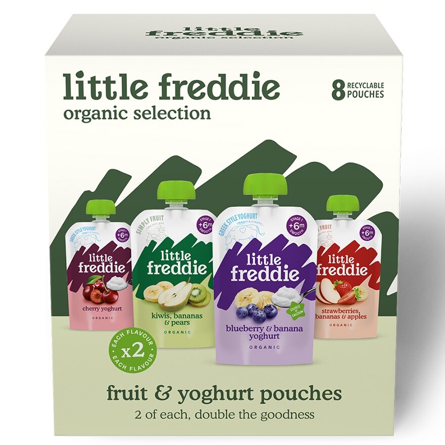 LITTLE FREDDIE Organic Fruit & Yoghurt Set 8 pcs | Baby Food | Watsons ...