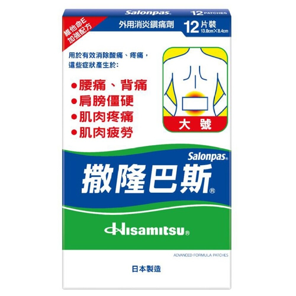 SALONPAS SALONPAS PLASTER LARGE 12'S | Western Medicine | Watsons Hong Kong