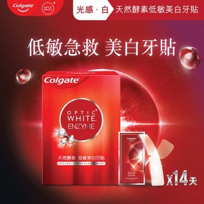 COLGATE Optic White Enzyme Teeth Whitening Strips 28pcs (14 Treatments ...