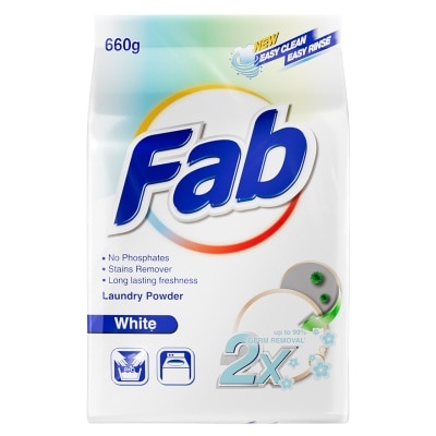FAB FAB LAUNDRY POWDER WHITE 660G | Household | Watsons Hong Kong